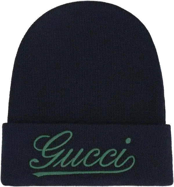 Gucci Cappello In Lana Con Ricamo In Blue 24% Off Editorialist