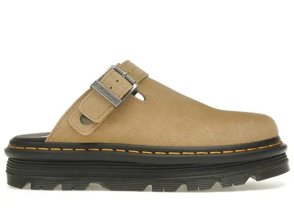 Dr. Martens Zebzag Suede Slingback Platform Mule - Savannah Tan