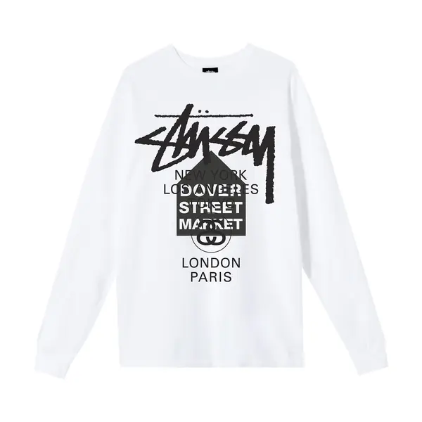 StÜssy X Dover Street Market World Tour Long-sleeve Tee - White