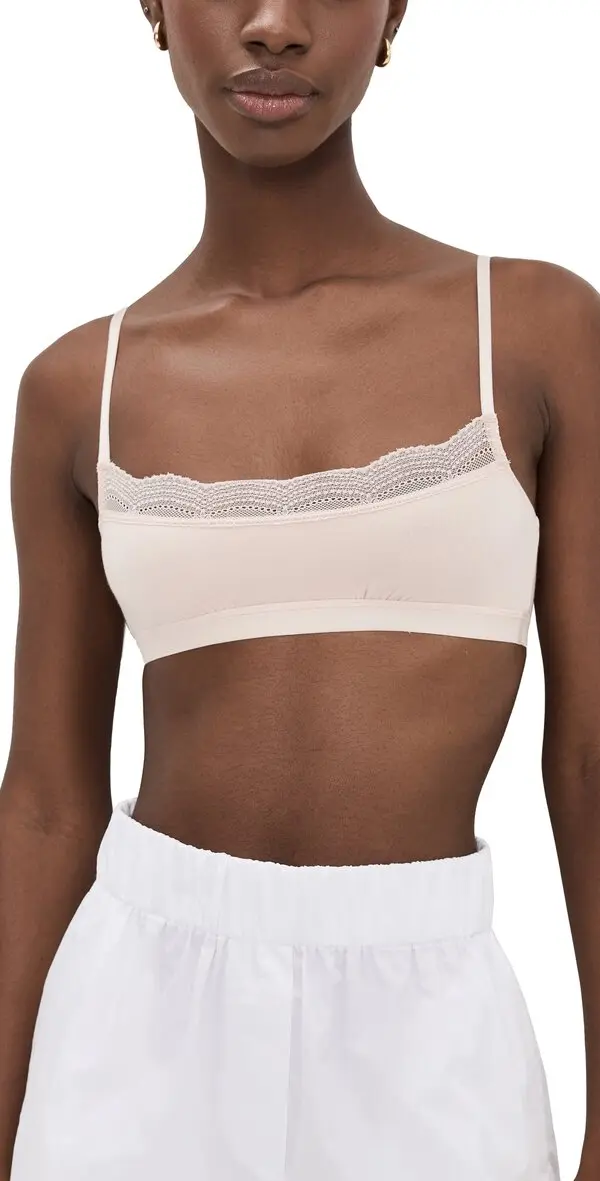 STRIPE & STARE The Lace Square Bralette - Sand