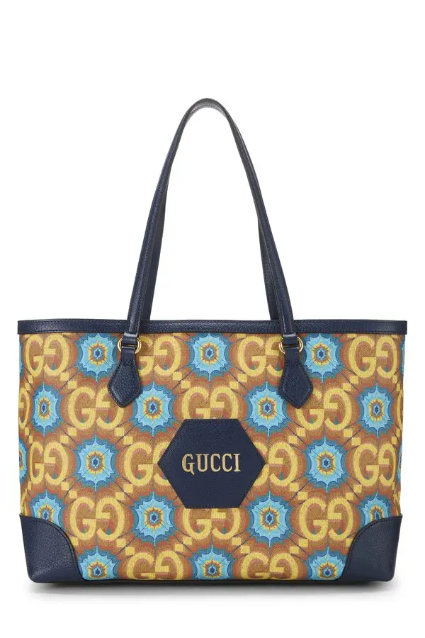 Gucci Gg Supreme Canvas 100th Anniversary Tote Bag - Navy