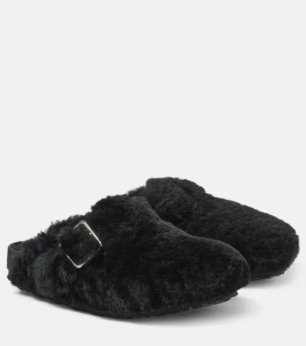 BIRKENSTOCK Boston Shearling Clogs - Black