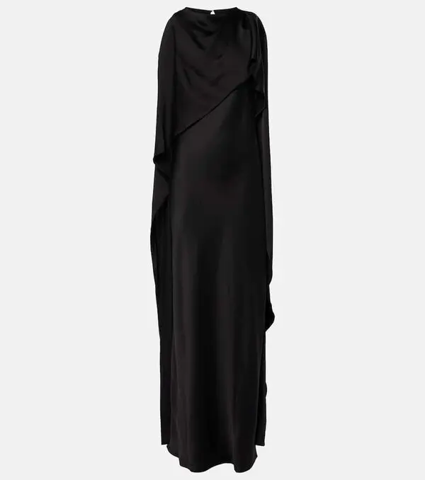 Simkhai Izel Satin Gown - Black