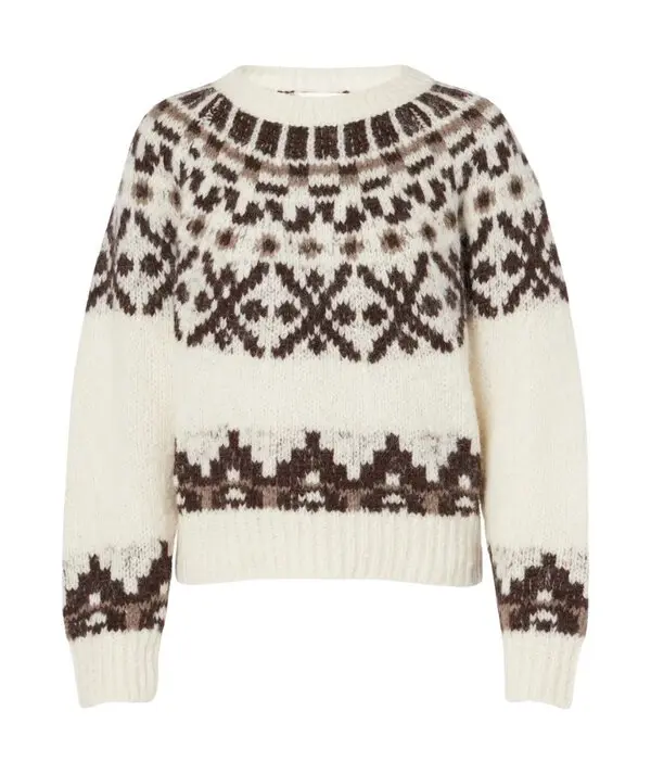 FRAME Fair Isle Alpaca-blend Sweater - Neutrals