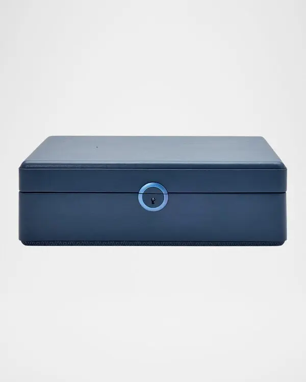 Wolf Earth 5-piece Watch Box With Storage - Midnight Blue