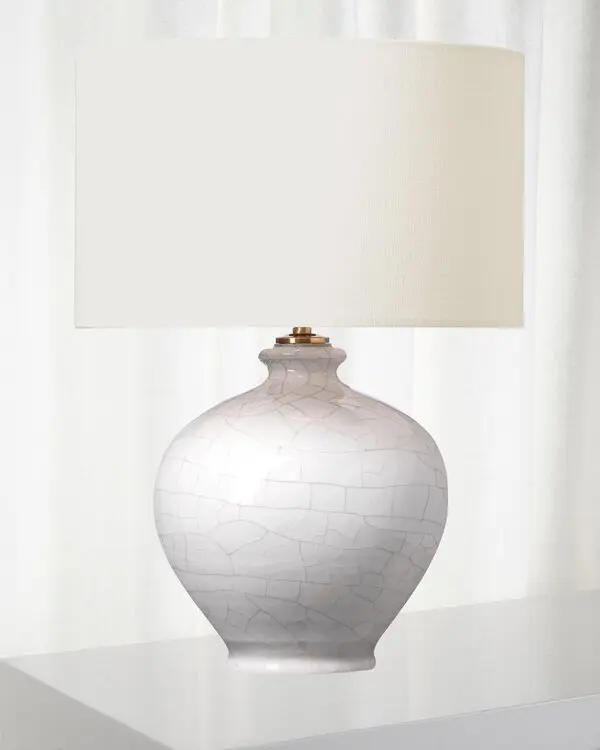 VISUAL COMFORT & CO. Gaios 13" Cordless Accent Lamp Aerin - Crackled Ivory