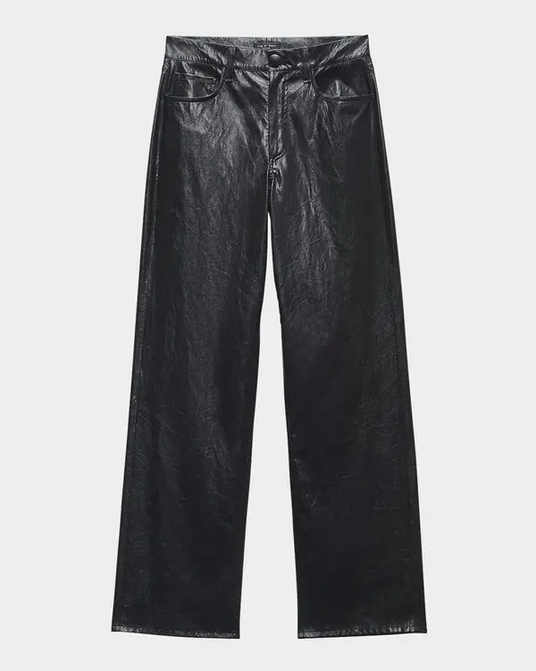 Rag & Bone Shea Straight Faux Leather Trousers