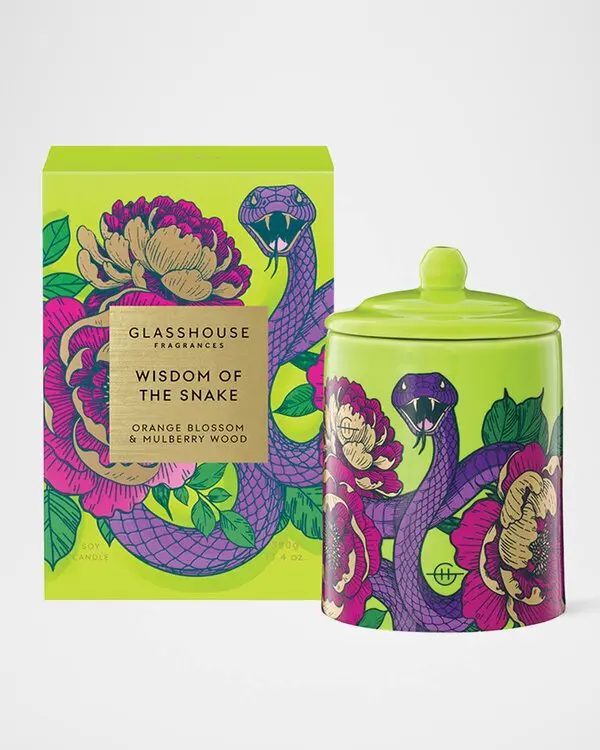 GLASSHOUSE FRAGRANCES Wisdom Of The Snake Candle, 380g/13.4 Oz