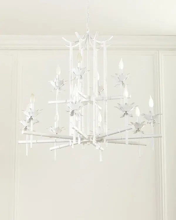 Neiman Marcus Bamboo 12-light 2-tier Chandelier