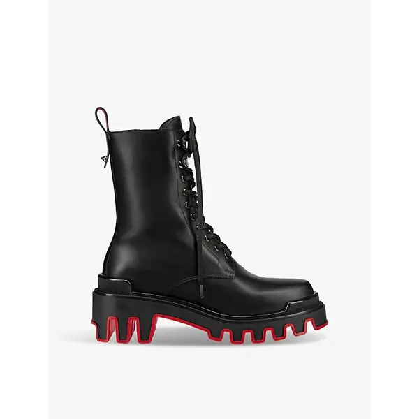 CHRISTIAN LOUBOUTIN Dune Trott Alta Leather Platform Boots