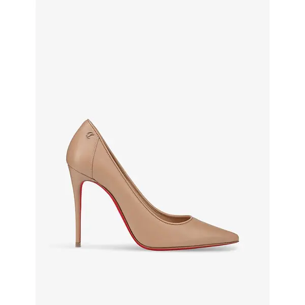 CHRISTIAN LOUBOUTIN Sporty Kate 100 Nappa-leather Courts - Blush
