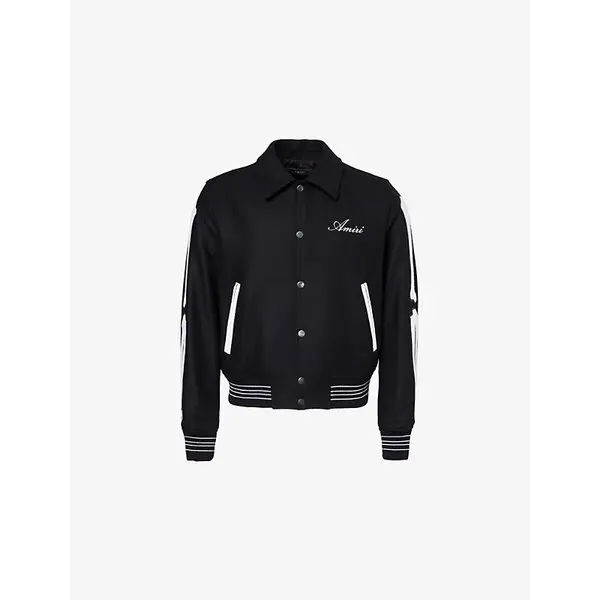 Amiri Bones Wool-blend Jacket - Black White