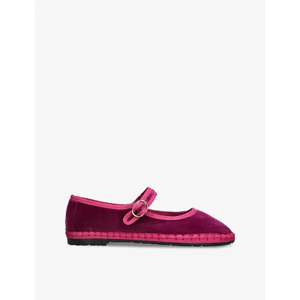 FLABELUS Nomi Single-strap Mary Jane Flats - Fuchsia