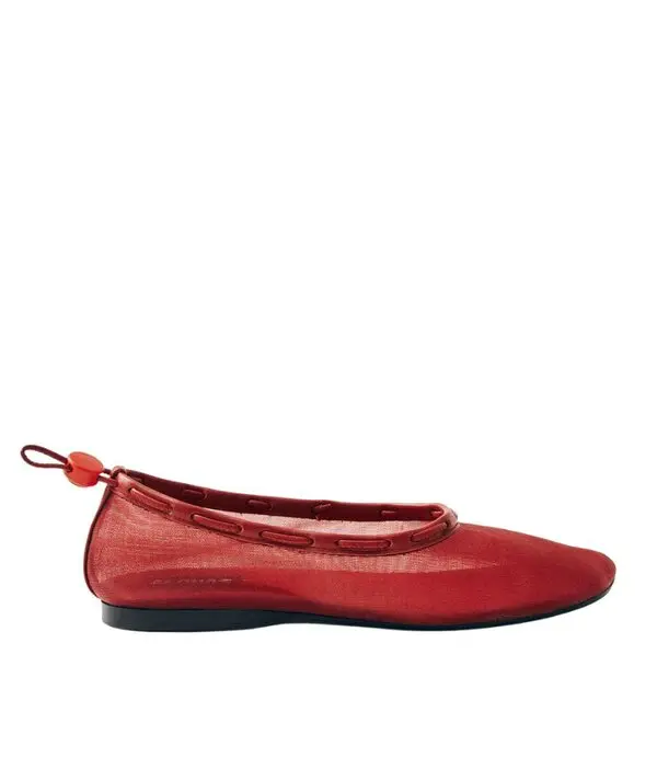 ALOHAS Gill Mesh Ballerinas - Red Mesh Leather