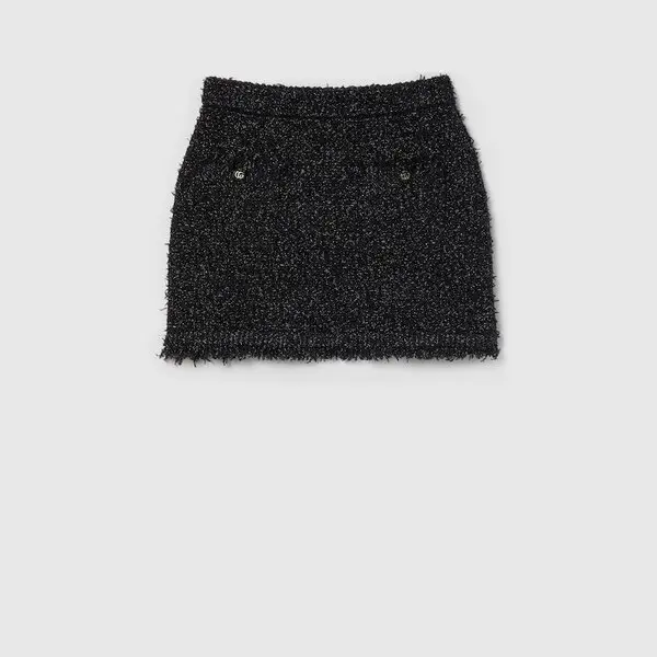 Gucci Lamé And Viscose Mini Skirt