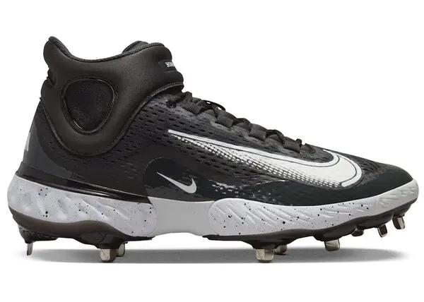Nike Alpha Huarache Elite 4 Mid Sneakers - Black/dark Smoke Grey/white