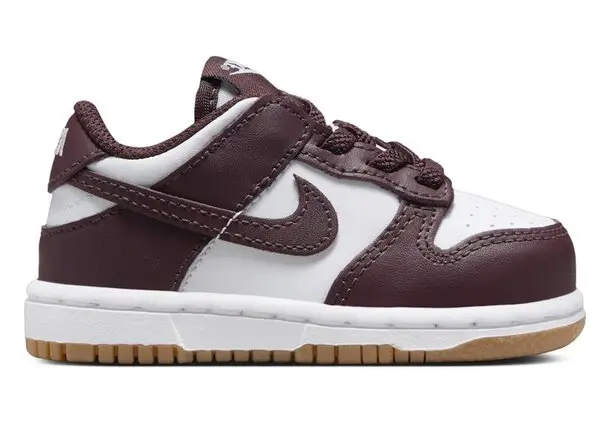 Nike Dunk Low Sneakers - White/gum Light Brown/burgundy Crush