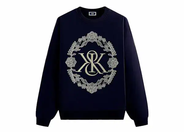 Kith Floral Lace Nelson Crewneck Sweatshirt - Abyss | Editorialist