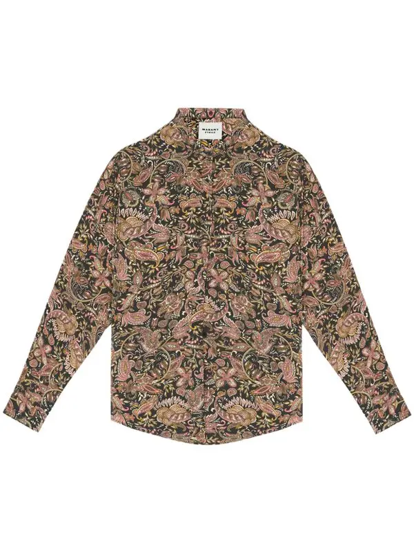 MARANT ETOILE Catchell Printed Shirt - Black
