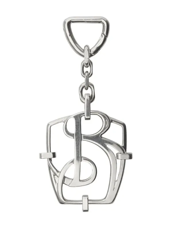 Burberry B-charm Keyring - Silver