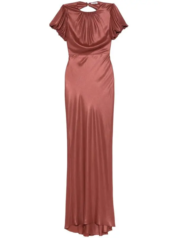 PARLOR Open-back Maxi Dress - Brown