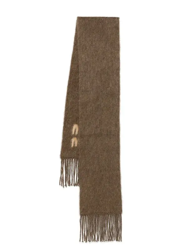 Miu Miu Intarsia-logo Scarf