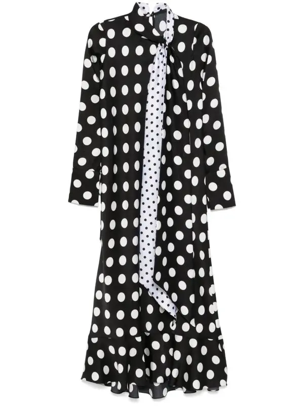PARLOR Polka-dot Maxi Dress