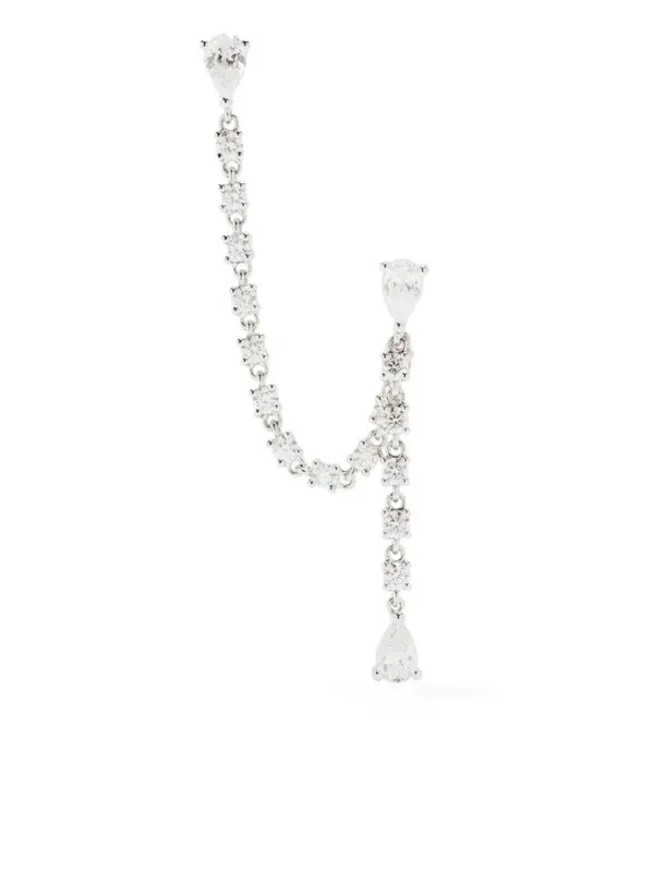 ANITA KO 14k White Gold Diamond Drop Earring - Silver