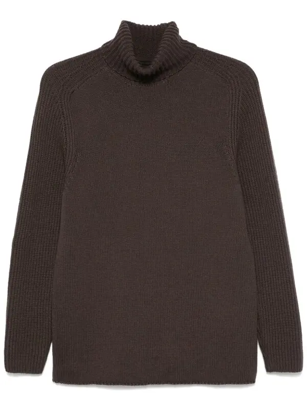 Transit Virgin Wool Roll Neck Sweater - Brown