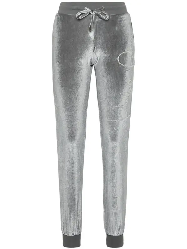 Philipp Plein Crystal Signature Trousers - Grey