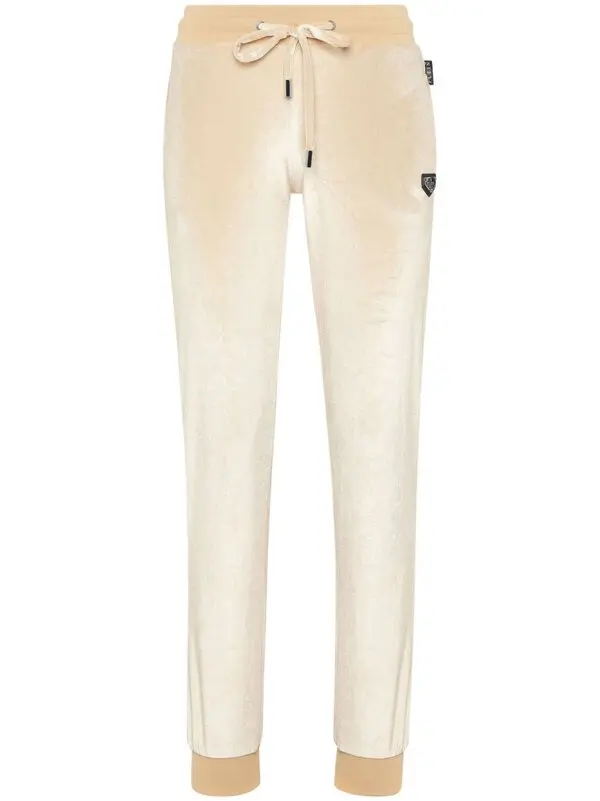 Philipp Plein Strass Skull Trousers - Neutrals