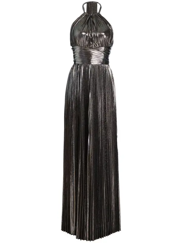Retrofete Reiss Lamé Gown - Grey
