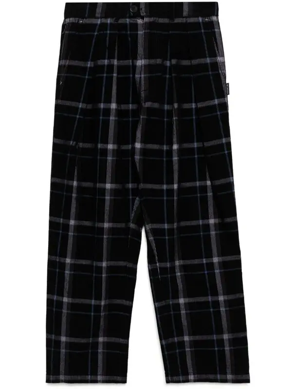SPORT B. BY AGNÈS B. Check Pattern Wide Leg Trousers
