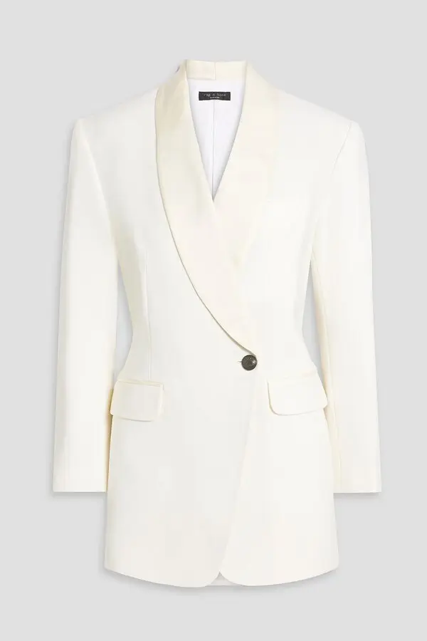 Rag & Bone Femi Satin-trimmed Wool-blend Crepe Blazer