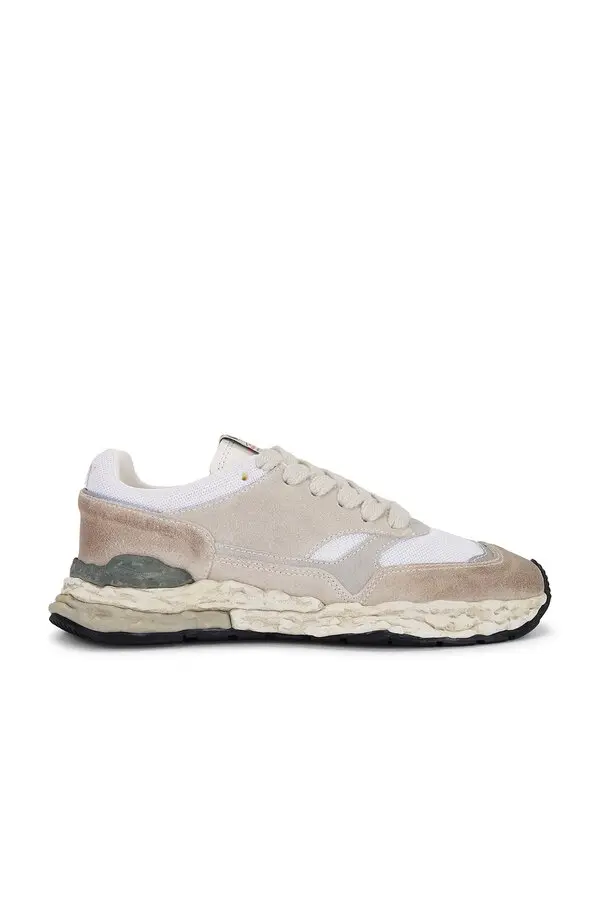 Mihara Yasuhiro George Original Sole Mixed Material Low Top Sneaker - White