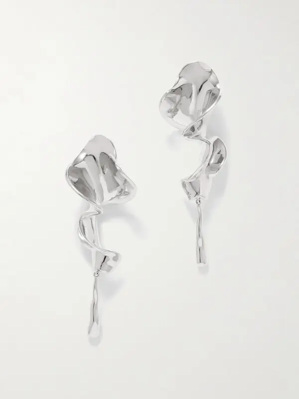 Khaite Tidal Tone Earrings - Silver