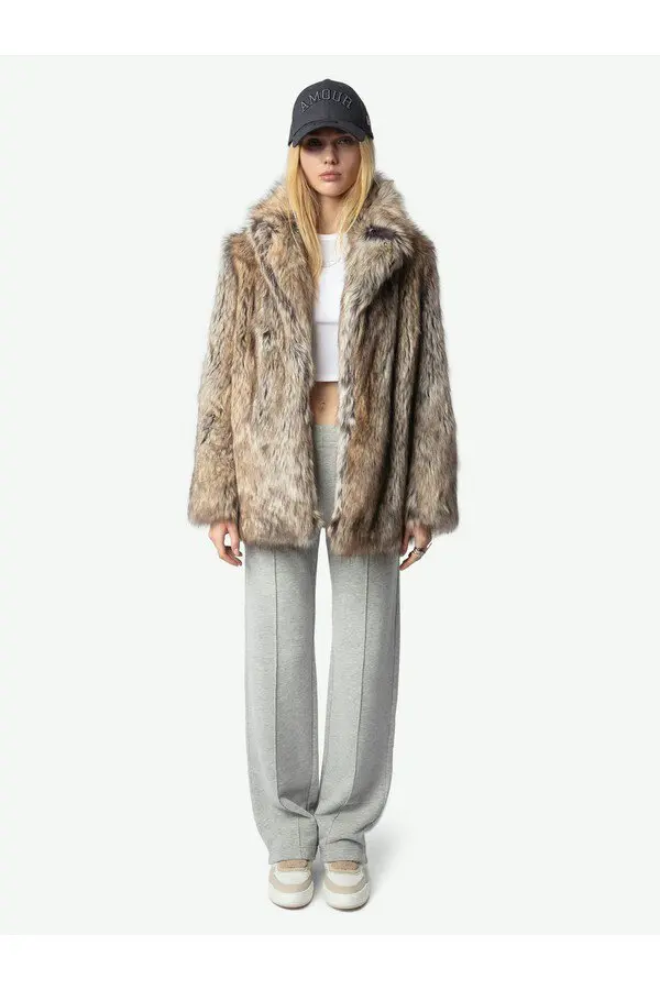 Zadig&Voltaire Faune Short Faux Fur Coat