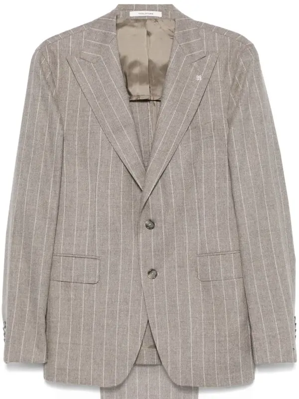 Tagliatore Pinstriped Suit - Grey