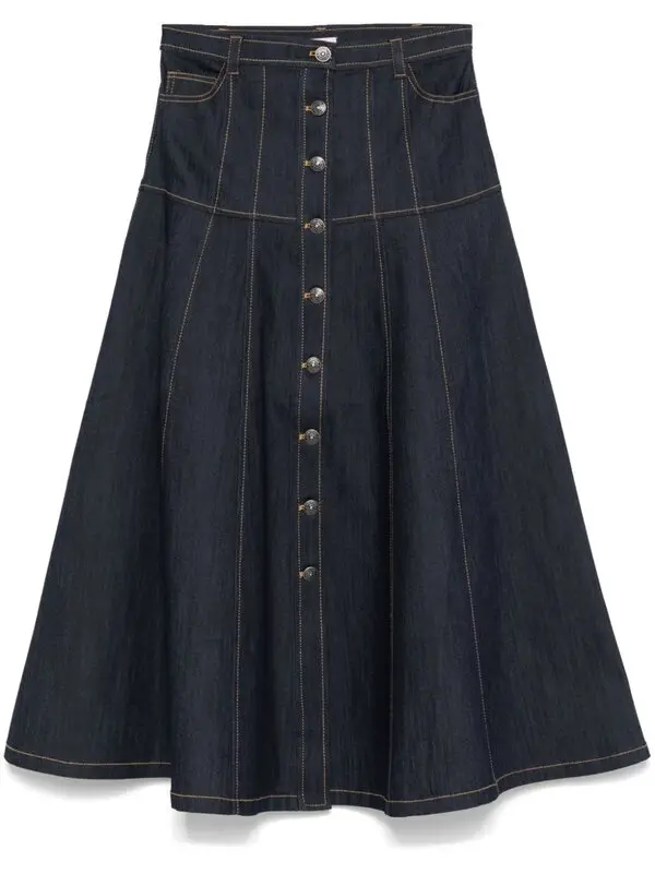 Cinq À Sept Veena Midi Skirt - Blue