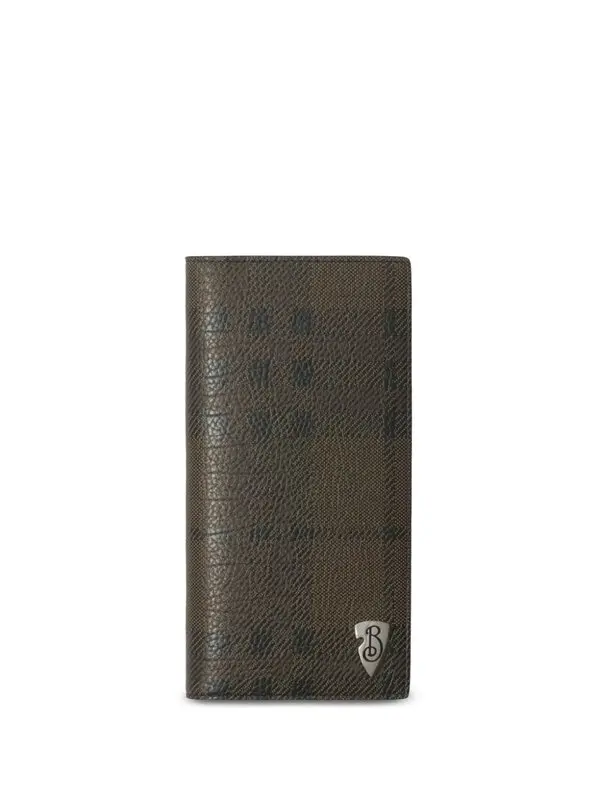 Burberry B-shield Bi-fold Wallet - Brown