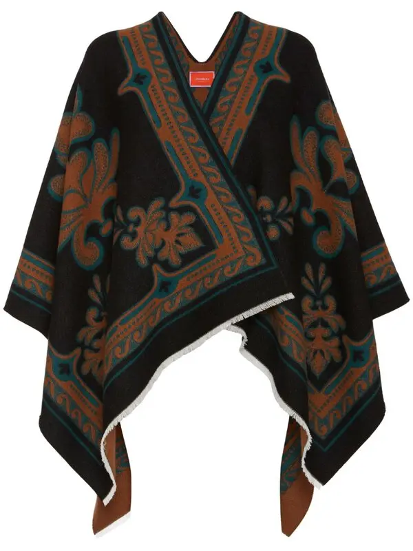 La DoubleJ Abstract-pattern Poncho