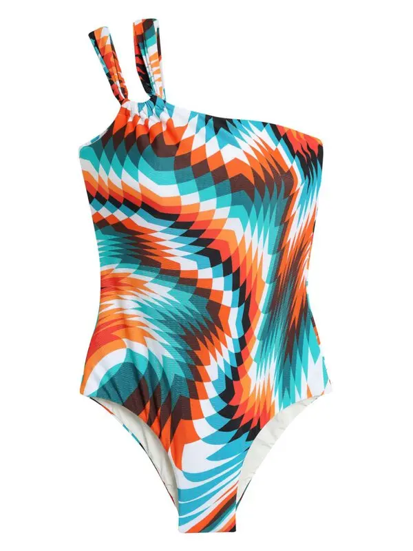 LYGIA & NANNY Miusha One-shoulder Swimsuit - Blue