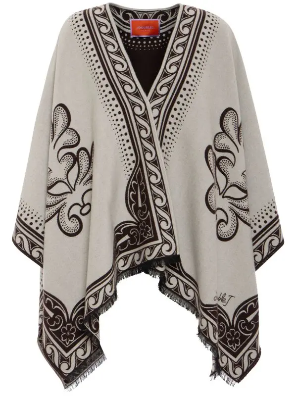 La DoubleJ Botanical Print Poncho