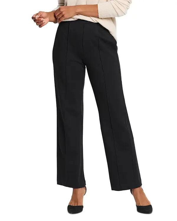 NIC+ZOE High-rise Wide-leg Trousers - Black Onyx