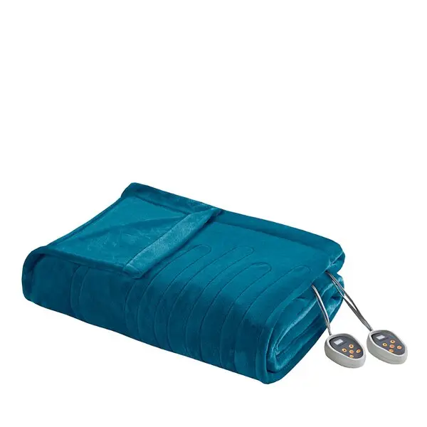 BEAUTYREST Plush Heated Blanket, Queen - Teal