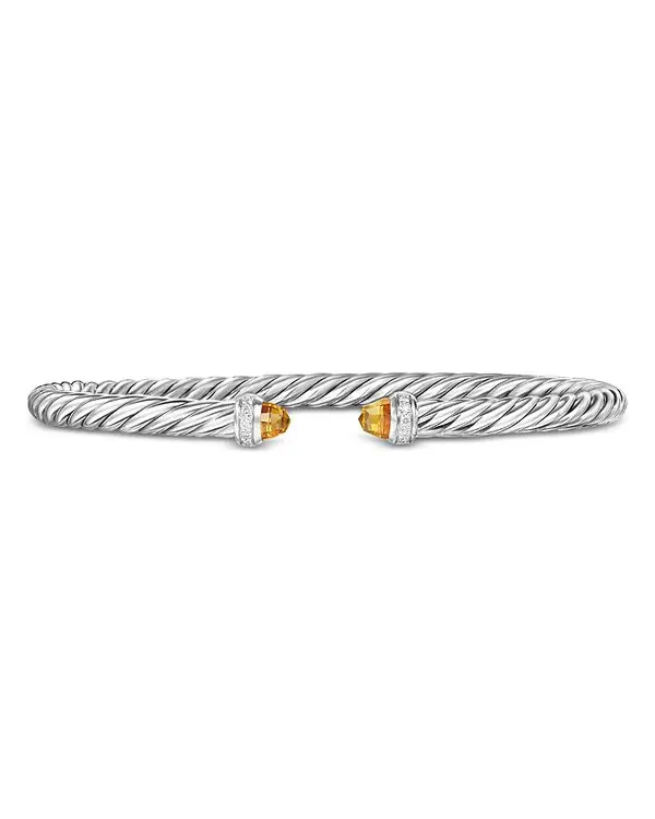 David Yurman Cablespira Flex Bracelet - Citrine/silver