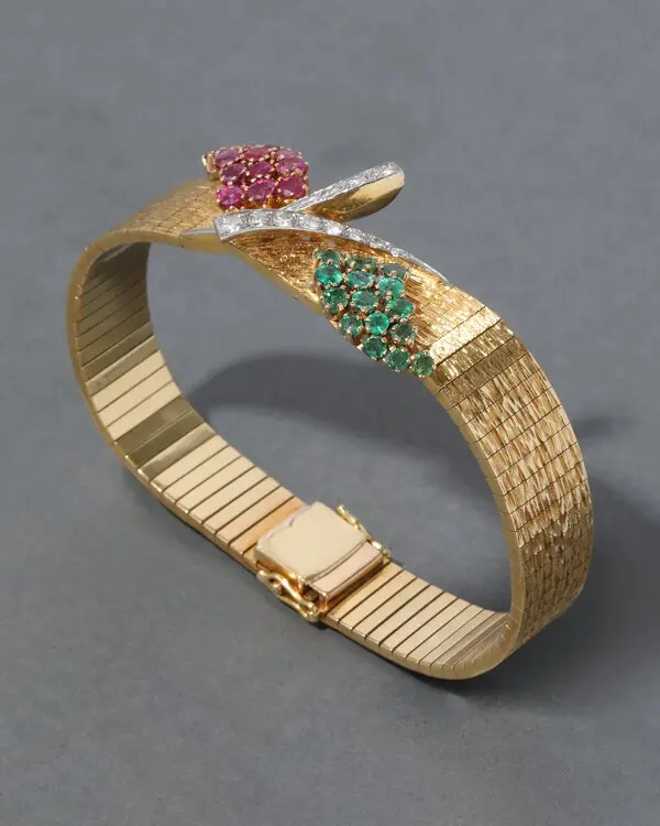 Alexis Bittar Vintage 1960s Floral Bracelet