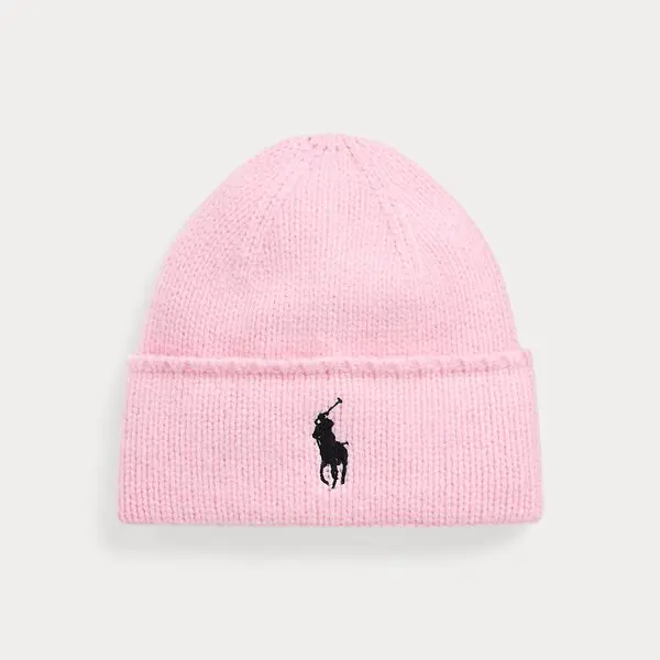Ralph Lauren Pink Pony Merino Wool Beanie - Taylor Rose