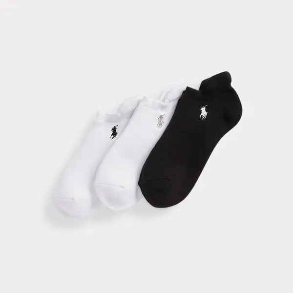 Ralph Lauren Cushioned Ankle Socks 3 Pack - Black