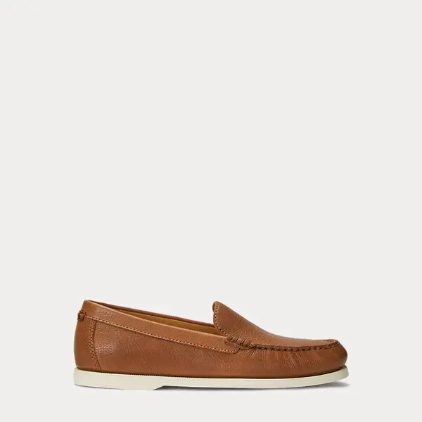Ralph Lauren Merton Leather Venetian Loafer - Tan | Editorialist display picture 2
